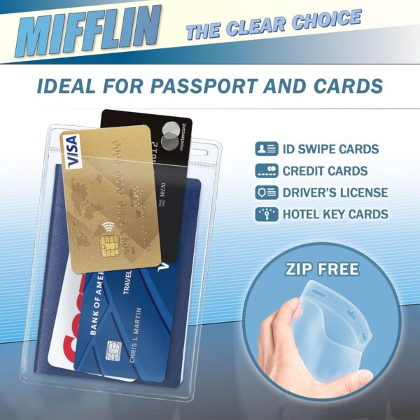 Mifflin-USA Passport & Card Holders (Clear, 4x6 Inches, 10 Pack), Extra ...