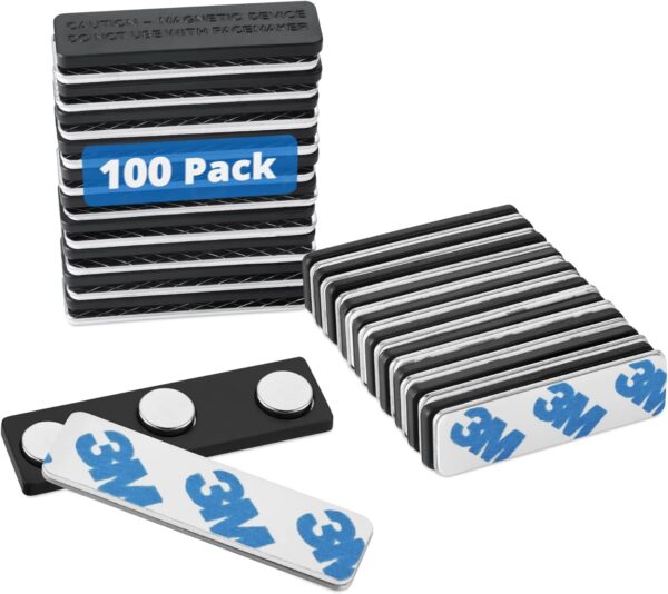 Mifflin-USA Name Tag Magnets (100 Magnets, 1.75 x 0.5 inches), Name Tag ...